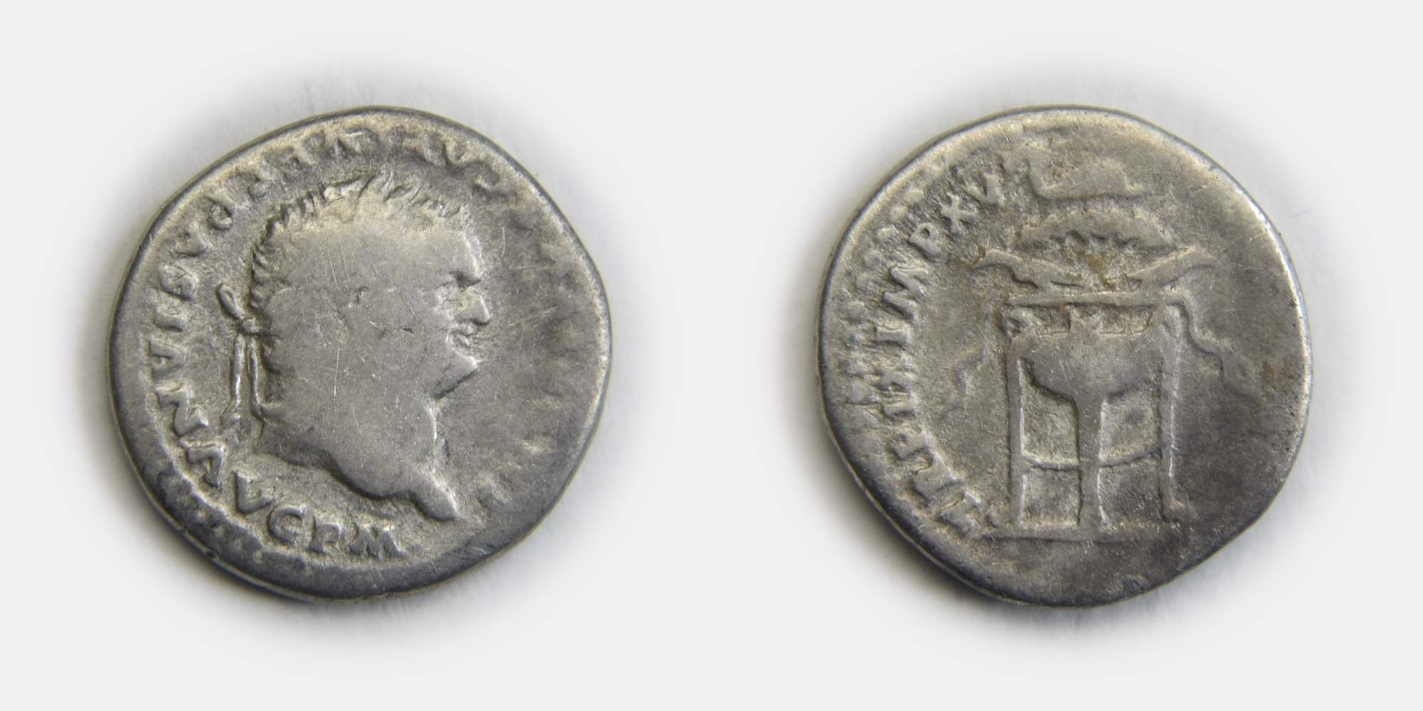 Roman Imperial, Titus, Silver Denarius – Pax, 80 AD – Elysium Coins