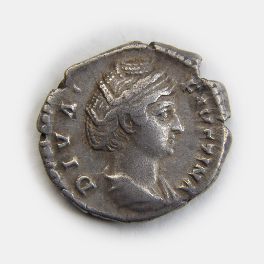 Roman Imperial, Faustina the Elder, Silver Denarius – Vesta AD 141 ...