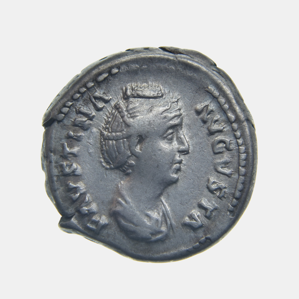 Roman Imperial, Faustina the Elder, Silver Denarius – AD 139-140 ...