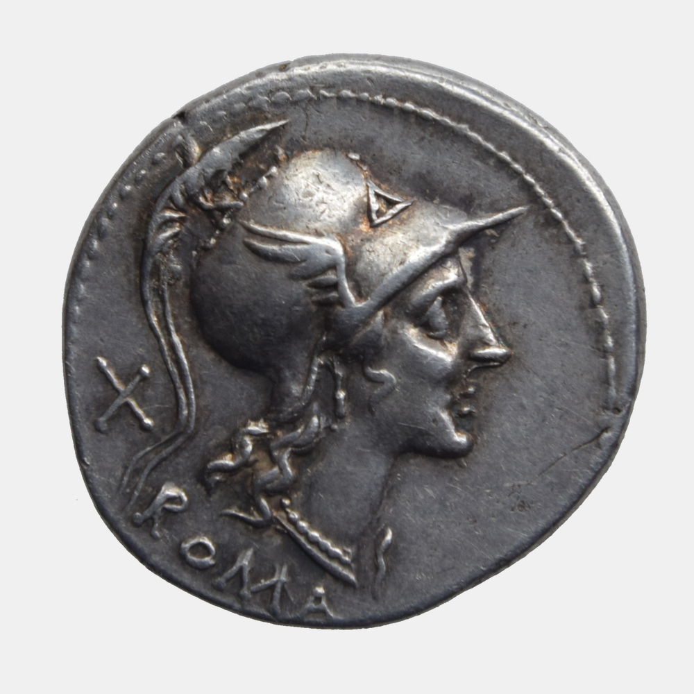 Roman Republic, Anonymous, AR Denarius. Rome, c. 115-114 BC – Roma ...